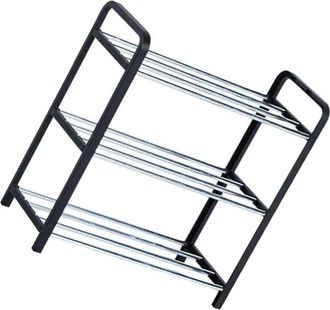 DOITOOL Dreistöckiges Platzsparendes Schuhregal aus Robustem Material Vielseitiger Schuhaufbewahrungsständer für Haushalt und Flur für Schmale Räume und Mehrf