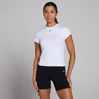 MyProtein Damen Basics K&ouml;rperbetontes Kurzarm-T-Shirt - Wei&szlig; - XXS