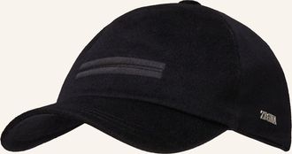 Ermenegildo Zegna Zegna Flanell-Cap schwarz