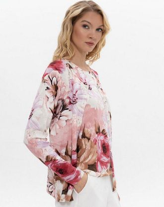 Passioni Cardigan Twinset mit Blumenprint