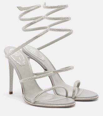 Rene Caovilla Sandales Cleo en satin &agrave; ornement