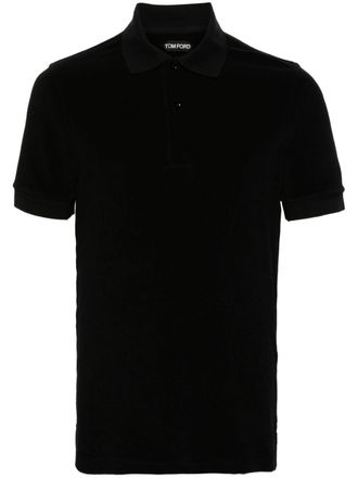 Tom Ford polo en tissu éponge - Noir