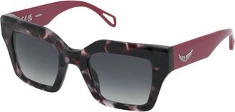 Zadig&Voltaire Femme, Accessoires, Brun, Taille: 50 MM Szv457 01Gt Lunettes de soleil