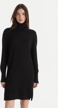 HUGO BOSS Strickkleid C_Feringatessa 50550493 Schwarz Relaxed Fit