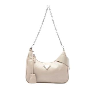 Prada Pre-owned Sac bandouli&egrave;re en nylon - Femme - Pre-owned - Beige - Taille: ONE Size