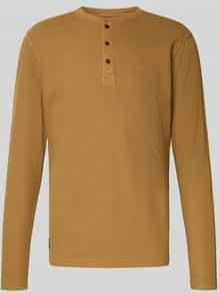 Superdry Longsleeve mit Strukturmuster und Knopfleiste