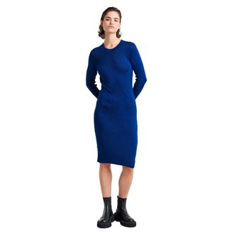 G-Star G-Star Damen Plated Slim Knitted Kleid, Mehrfarben (Racing Blue/Osaka Blue Rib D25228-D767-G866), S