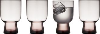 Lyngby Glas Sorrento Wasserglas, Trinkglas, 30 cl, 4 Stck., Pink