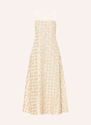 Greek Archaic Kori Strandkleid Maxi Flakes weiss