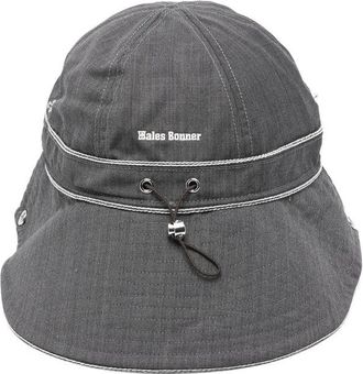 adidas KB2326 Logo-Embroidered Bucket Hat - Gray