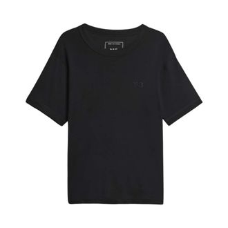 Yohji Yamamoto Slim Short Sleeve Tee - - Tops - Damen - Schwarzk - L