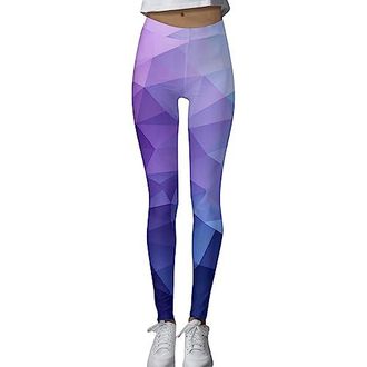 Generic Legging de sport 2026 pour femme - Style d&eacute;contract&eacute; - Taille haute - Pantalon de yoga imprim&eacute;, violet, XXL