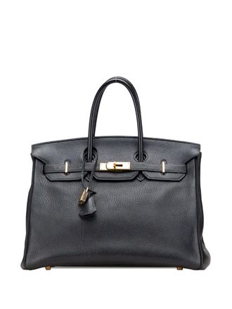 Herm&egrave;s 2004 Togo Birkin Retourne Handtasche 35cm - Schwarz
