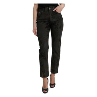 Dolce & Gabbana Femme, Jeans, Brun, Taille: 36 FR Jeans droits