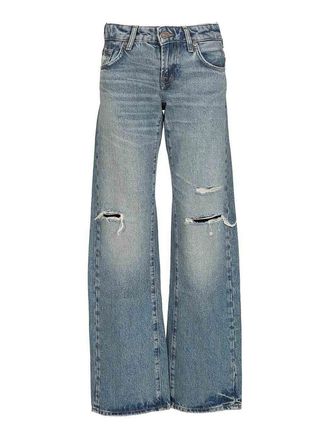 7 For All Mankind Straight Leg Jeans - Hellblau