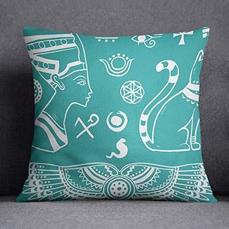 Bonamaison Le Jardin du Lin Kissenh&uuml;llen, Cotton, Mehrfarbig, 45x45