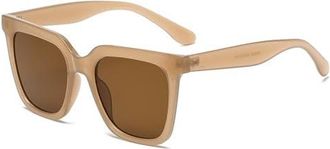 Generic Lunettes De Soleil Carr&eacute;es &Agrave; Grande Monture For Hommes Et Femmes, Id&eacute;ales For Les Vacances En Plein Air, Le Sport D&eacute;placements Quotidiens(Brown)