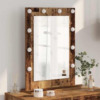 vidaXL Kosmetikspiegel Altholz 70 x 50 x 18 cm Holzwerkstoff und Glas Vidaxl