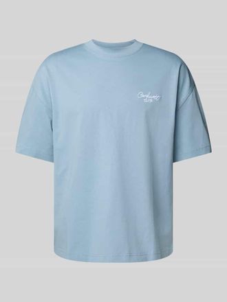 Carhartt Work in Progress T-Shirt mit geripptem Rundhalsausschnitt