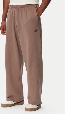 adidas Jogginghose Kit Small Logo Wide KW2339 Beige Relaxed Fit