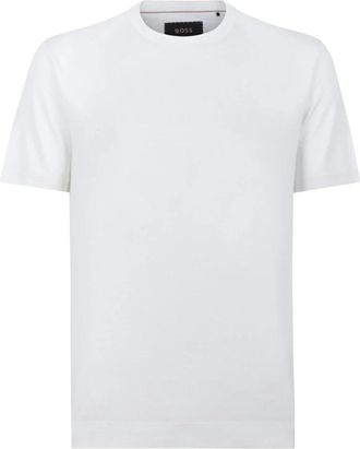 HUGO BOSS T-shirt en soie et coton - Homme - Tops - Blanc - Taille: M