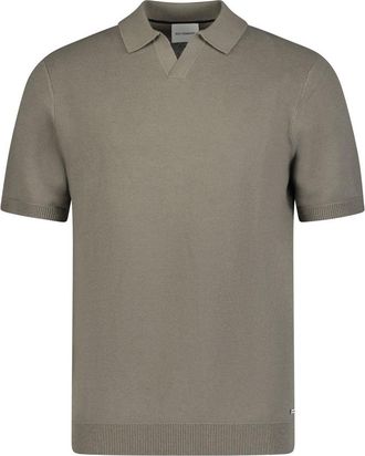 Roy Robson Strick-Poloshirt aus einem Baumwoll-Mix mit Reiskornstruktur in