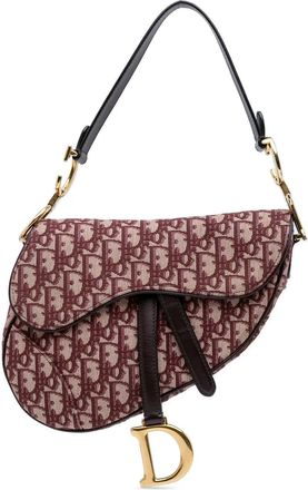 Dior Hobo Bags - Oblique Canvas Saddle Bag - Gr. unisize - in Rot - f&uuml;r Damen