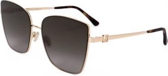 Jimmy Choo London Lunettes de Soleil VELLA/S 06J GOLD HAVANA 59/16/145 Femme