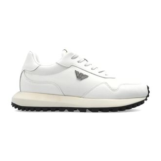 Emporio Armani Femme, Chaussures, Beige, Taille: 43 EU Baskets avec Logo