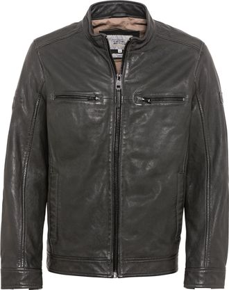 Camel Active Herren 431580/1L21 Leather Blouson, Anthra, 64