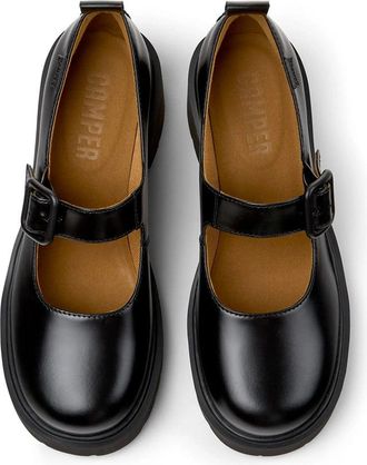 Camper Leather Slip-On Loafer - Black