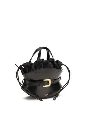 Balmain Womens Shuffle Mini Shoulder Bag Noir Calf Leather Bos Taurus