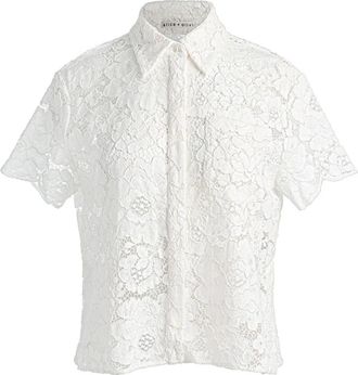 Alice & Olivia Femme, Blouses et Chemises, Blanc, Taille: 40 FR Chemises
