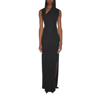 MUGLER Femme, Robes, Noir, Taille: 36 FR Long Robe Dress