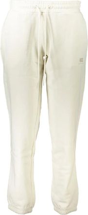 Napapijri Femme, Pantalons, Blanc, Taille: 42 FR Pantalon de sport blanc pour femme avec broderie
