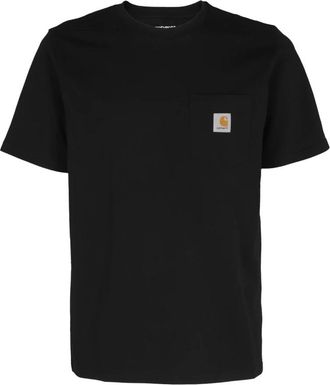 Carhartt Work in Progress Homme, Tops, Noir, Taille: XL T-shirt noir avec poche