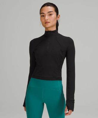 lululemon Haut de course Its Rulu demi-zippé court pour Femmes - Taille 10
