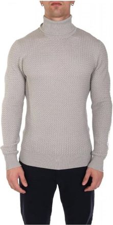 Gran Sasso Homme, Pulls, Gris, Taille: L Merino Wool Extrafine Turtle Pullover