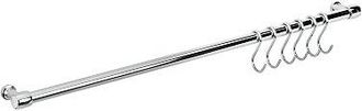 Metaltex 350305010 Lonardo Relingleiste 58 cm, mit 6 Haken verchromt