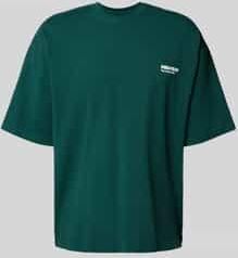 Review T-Shirt mit geripptem Rundhalsausschnitt