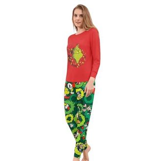 Generic Le Grinch Pyjama Noel Famille De Grinch Deguisement Chaud Et Doux Garcon Pull Vetement Ensembles Bebe Ensemble The Noël Adulte Coton Enfant Couple Ass