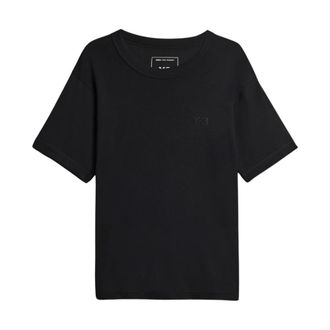 Yohji Yamamoto Slim Short Sleeve Tee - - Tops - Herren - Schwarzk - M