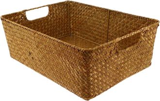 Cabilock Korb geflochten aus Seegras: Klopapier Aufbewahrung Körbe Handgewebt Aufbewahrungskorb zum Organisieren von Toilettenpapier