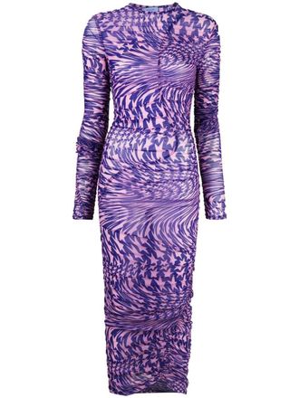 MUGLER robe Star Mesh - Violet