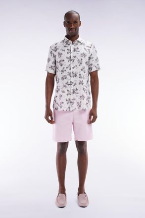 Eden Park Bermuda &Agrave; Taille &Eacute;lastiqu&eacute;e En Lyocell Et Coton Stretch Rose