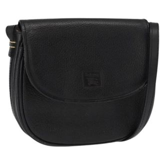 Burberry Sac bandouli&egrave;re en cuir doccasion - Femme - Pre-owned - Noir - Taille: ONE Size