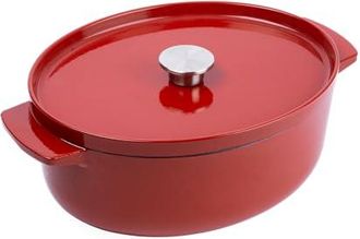 KitchenAid Cast Iron 30cm/5,6L Ovaler Kasserolle mit Deckel, Hochwertig, Robust & Langlebig, Anbraten, Bräunen, Braten, PFAS-freie Emaille, Induktion, Ergonomisc