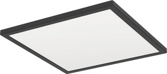 Eglo LED Deckenleuchte Rovito, runde Badezimmer Deckenlampe, Badlampe Decke aus Kunststoff in Schwarz und Weiß, Deckenbeleuchtung warmweiß-kaltweiß, IP44, 