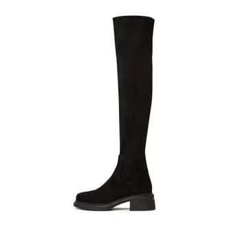 Cesare Gaspari Suede Chic Overknee-Stiefel - - Shoes - Damen - Schwarzk - 40 EU