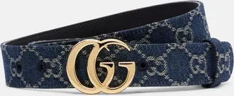 Gucci Ceinture GG Marmont en denim